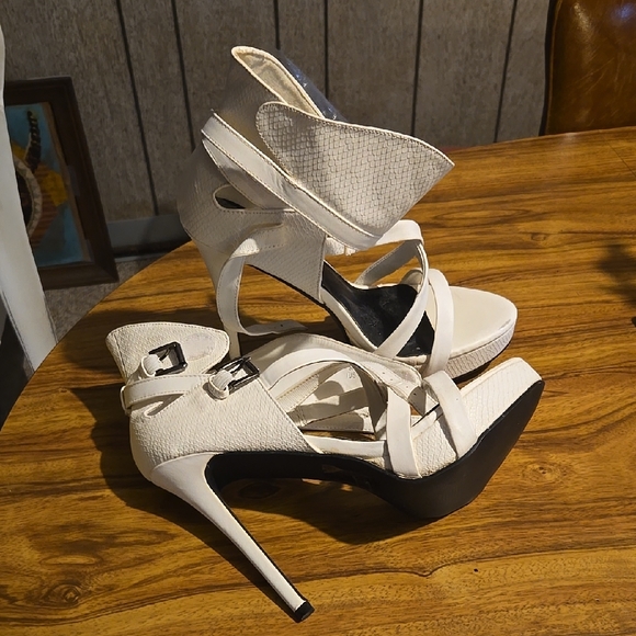 Shoes | Elegant White High Heel Sandals | Poshmark